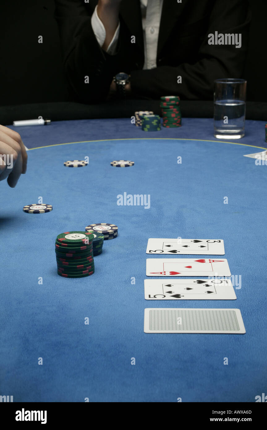 Poker game in progress Stock Photo - Alamy