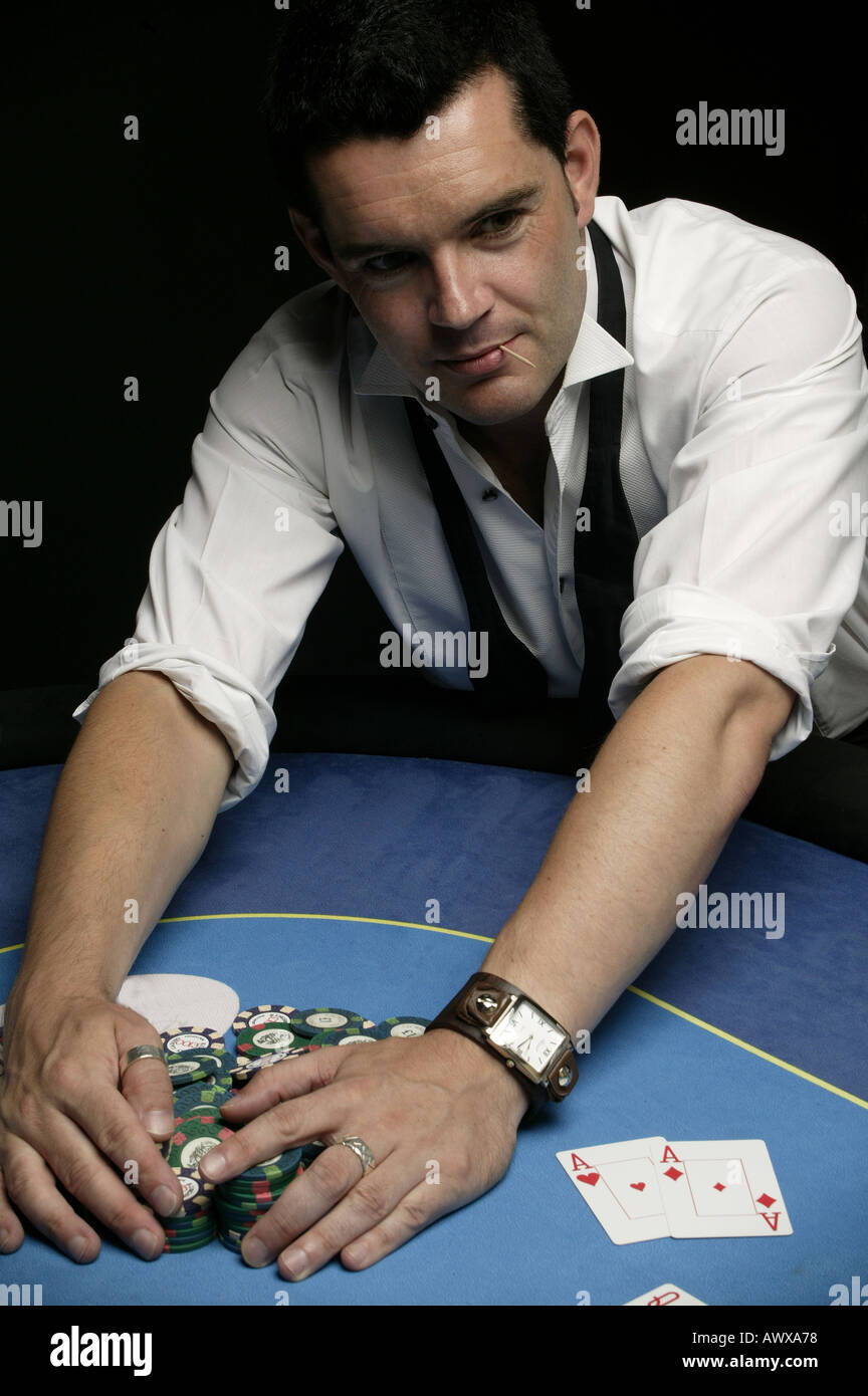 Poker hand winner Stock Photo - Alamy