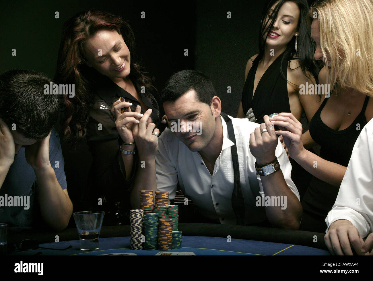 Poker game fun Stock Photo - Alamy