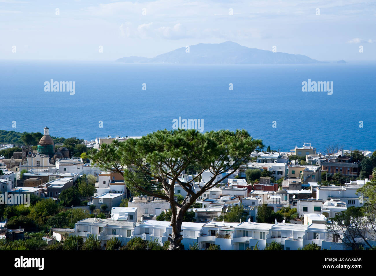 Aerial view of Anacapri Capri Italy Stock Photo - Alamy