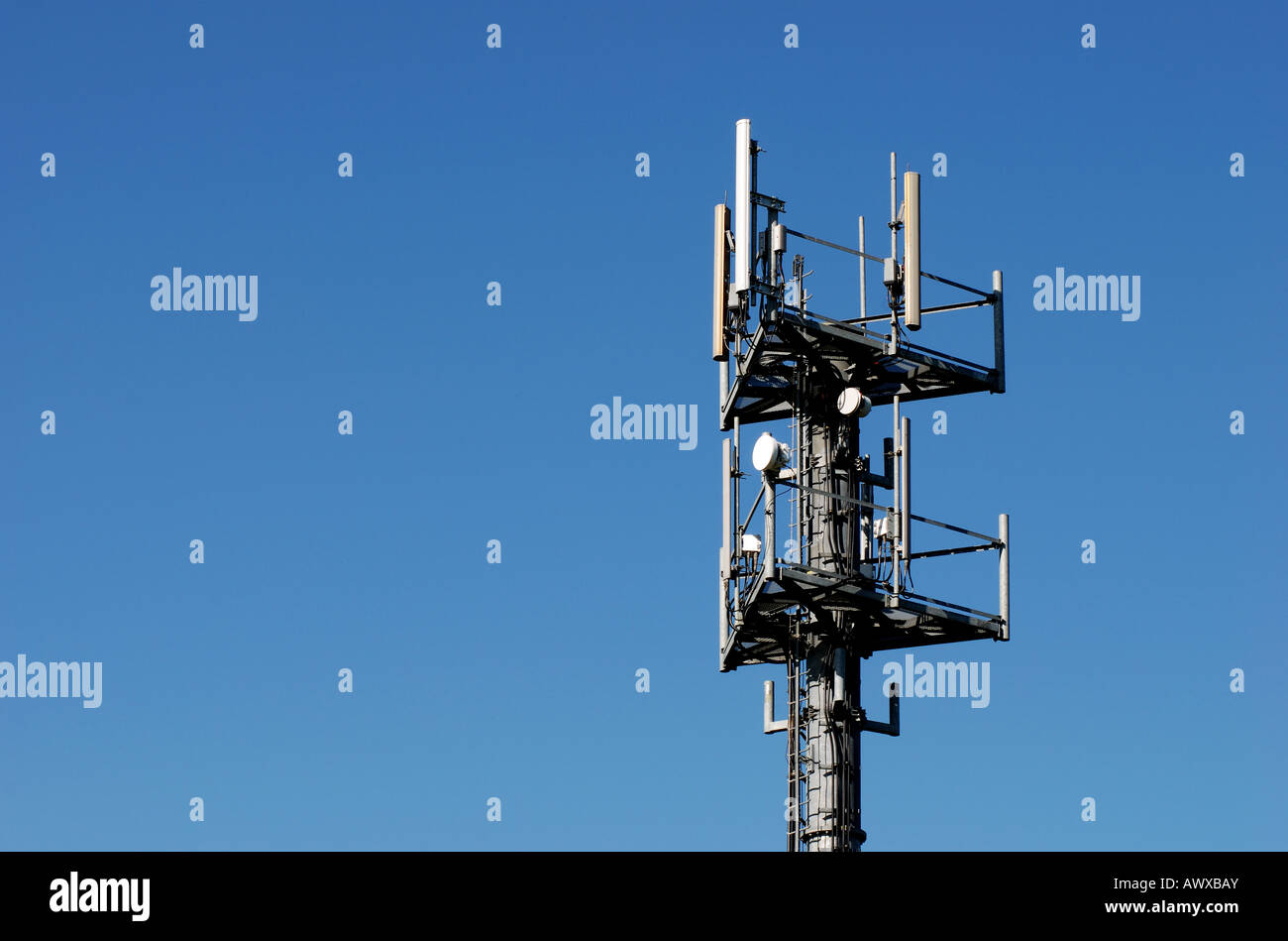 Mobile phone mast, UK Stock Photo - Alamy