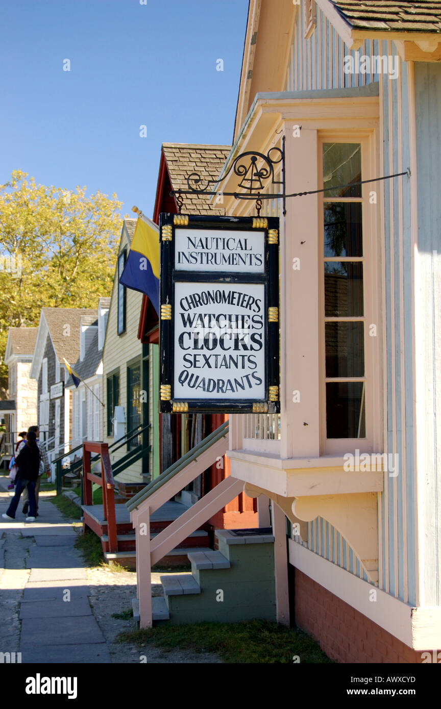 Nautical instruments store at Mystic Seaport museum in Connecticut ...