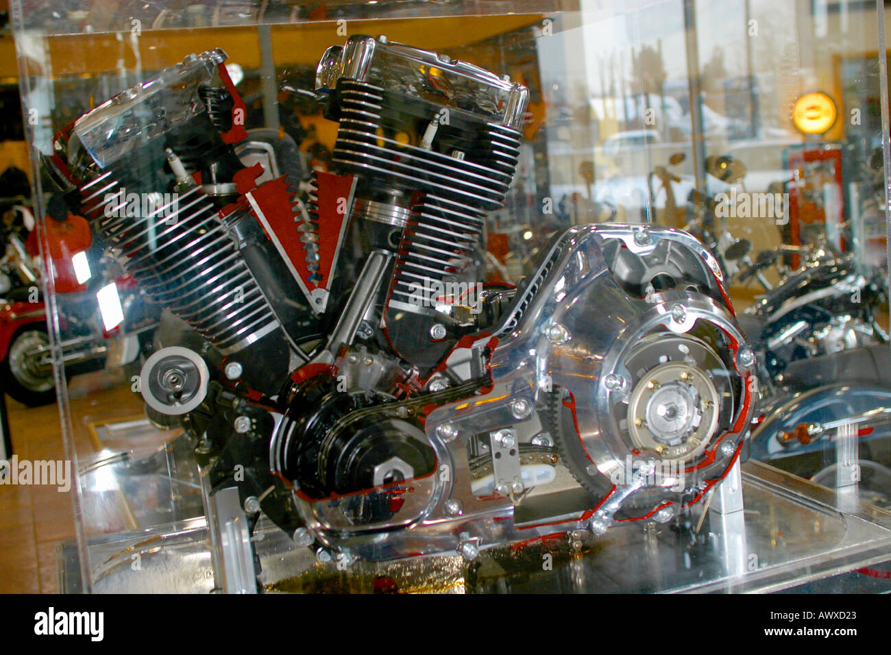 Mororcycle in the store display Stock Photo - Alamy