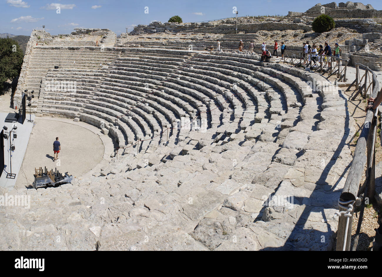The Segesta Amphitheatre Sicily Italy Stock Photo - Alamy