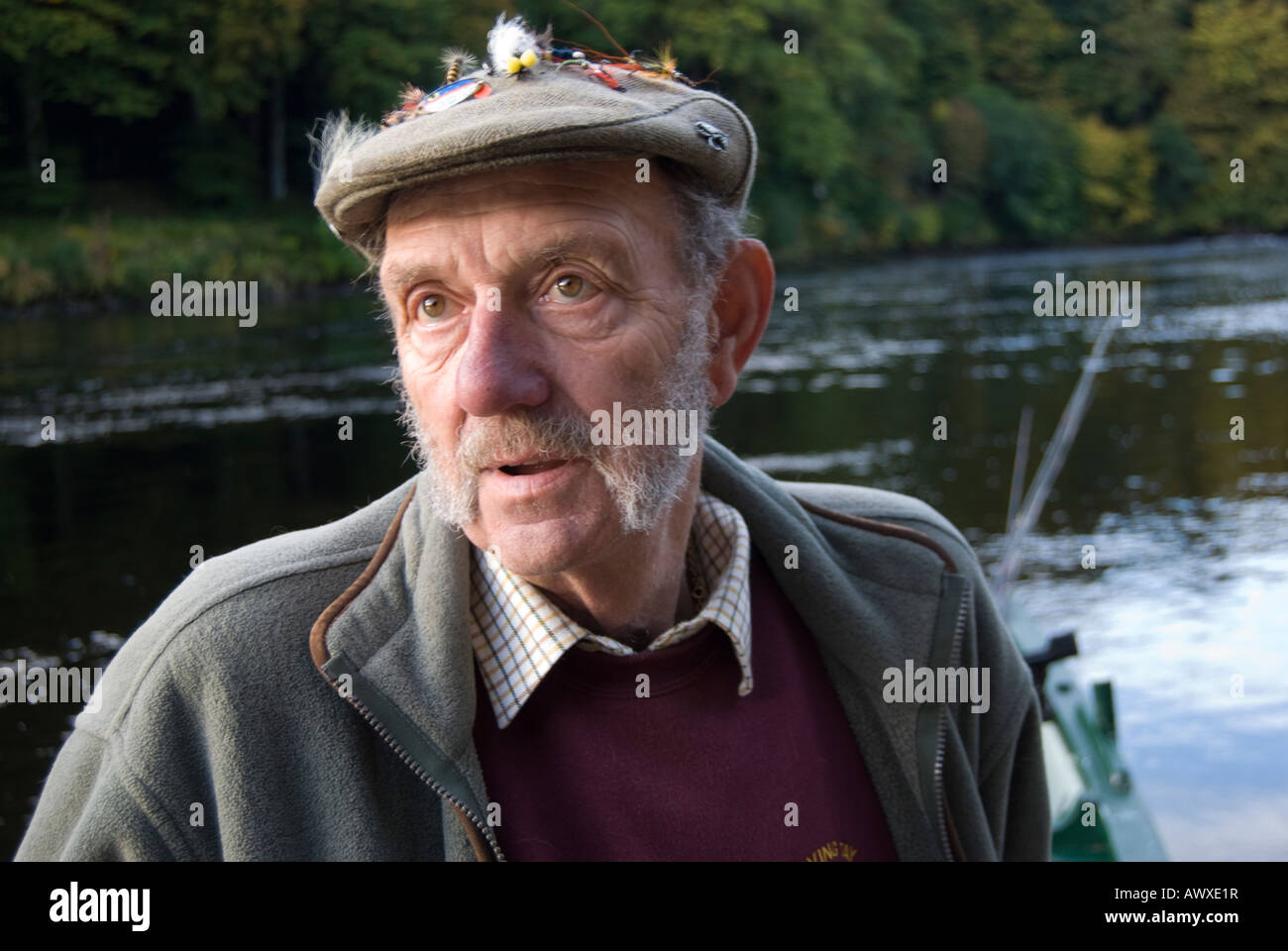Tay River Scotland salmon fishing guide (gillie) Archie Steele Stock ...