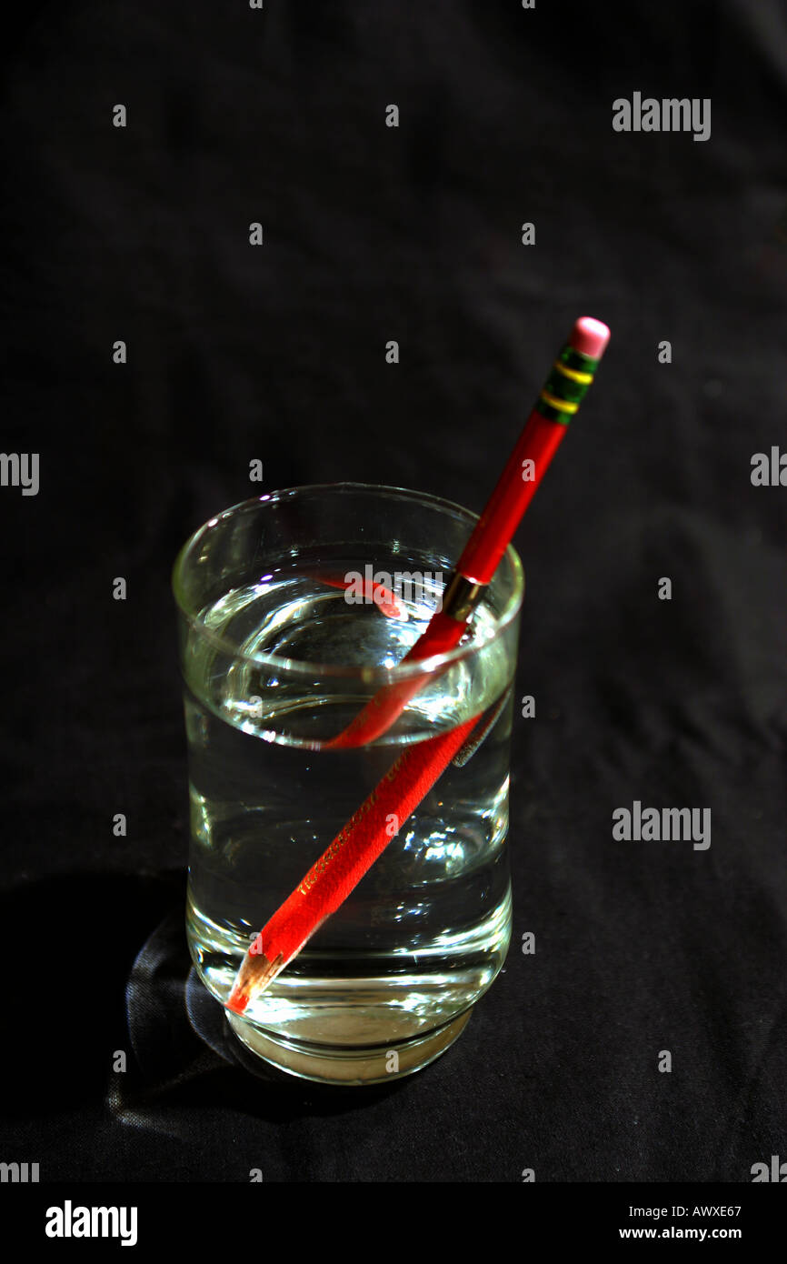 Refraction pencil hi-res stock photography and images - Alamy