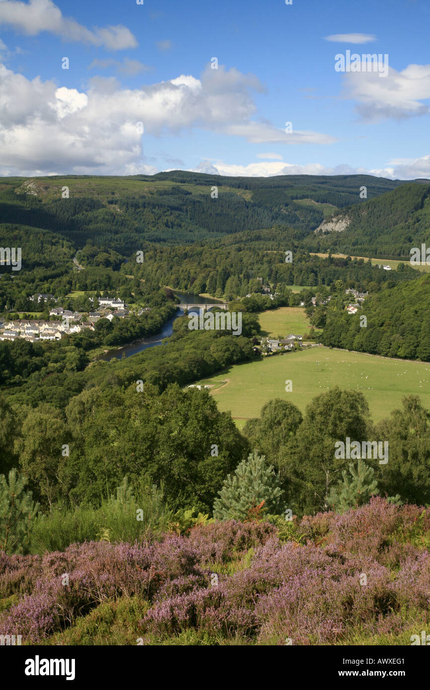 UK Scotland Tayside Perthshire the Tay Valley River Tay and town of ...