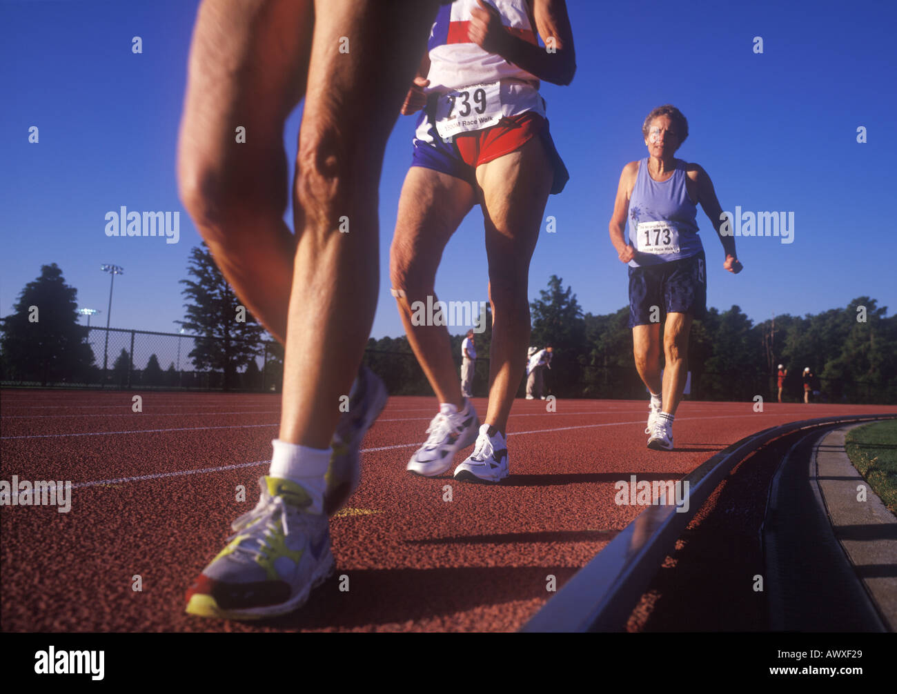 Race walkers National Senior Games Orlando Florida 1999 Stock Photo - Alamy