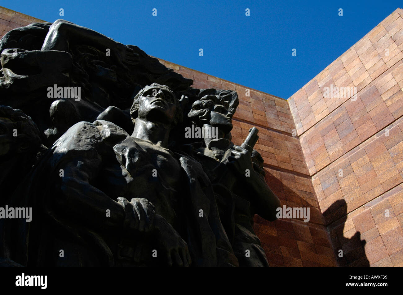 Detail of Wall of Remembrances in Warsaw Ghetto Square in Yad Vashem ...