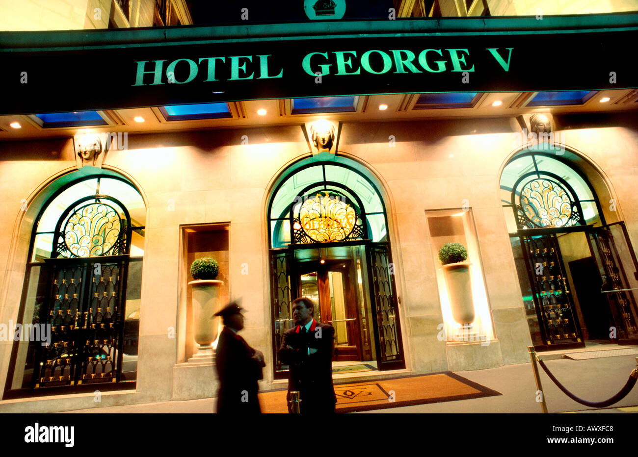 Paris France, French Luxury Hotel, "Four Seasons George V Hotel" Front ...