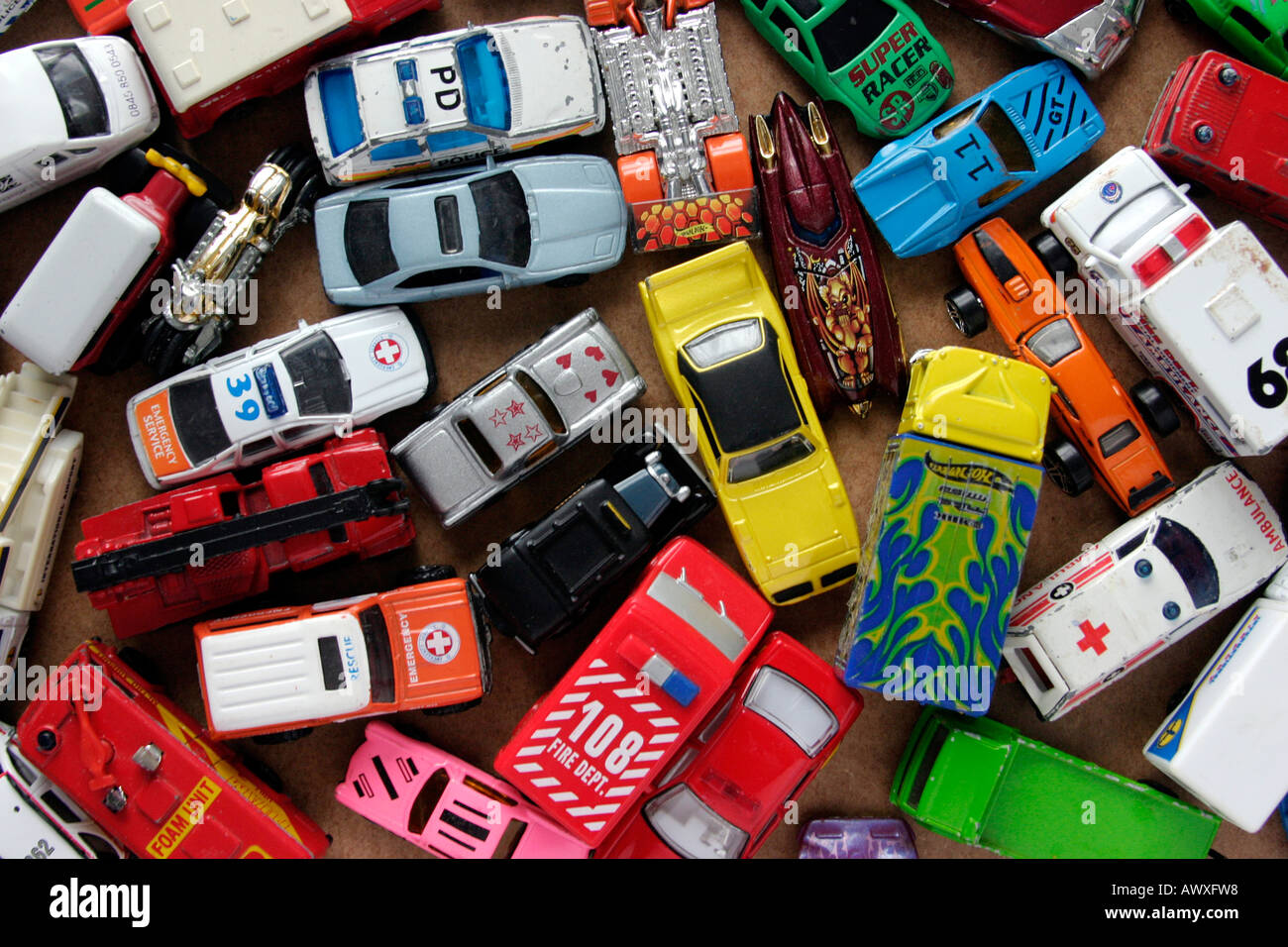 toy cars from above Stock Photo - Alamy