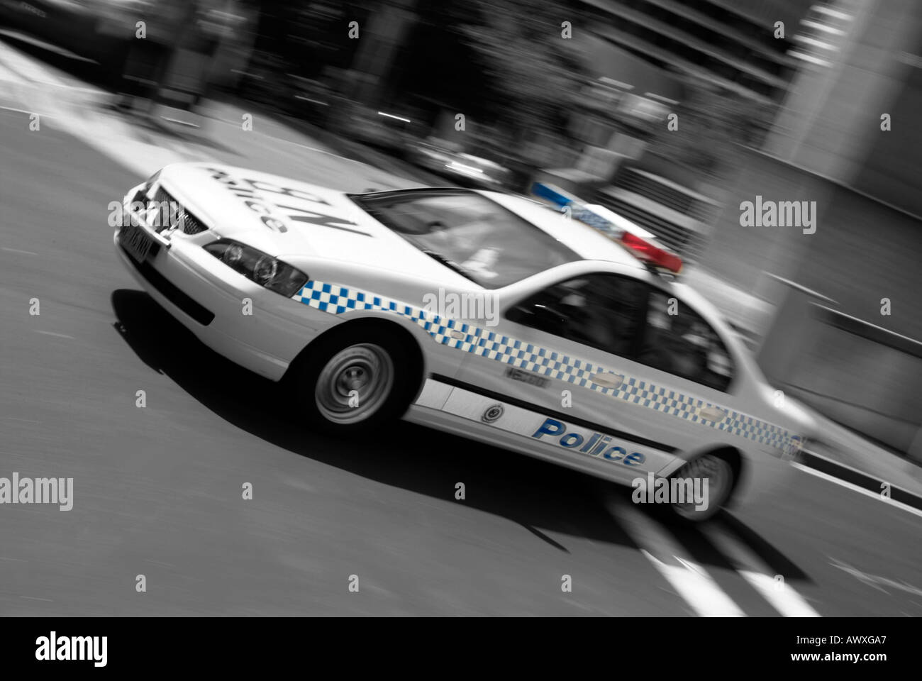 speeding police car law and order movement fast quick emergency service ...