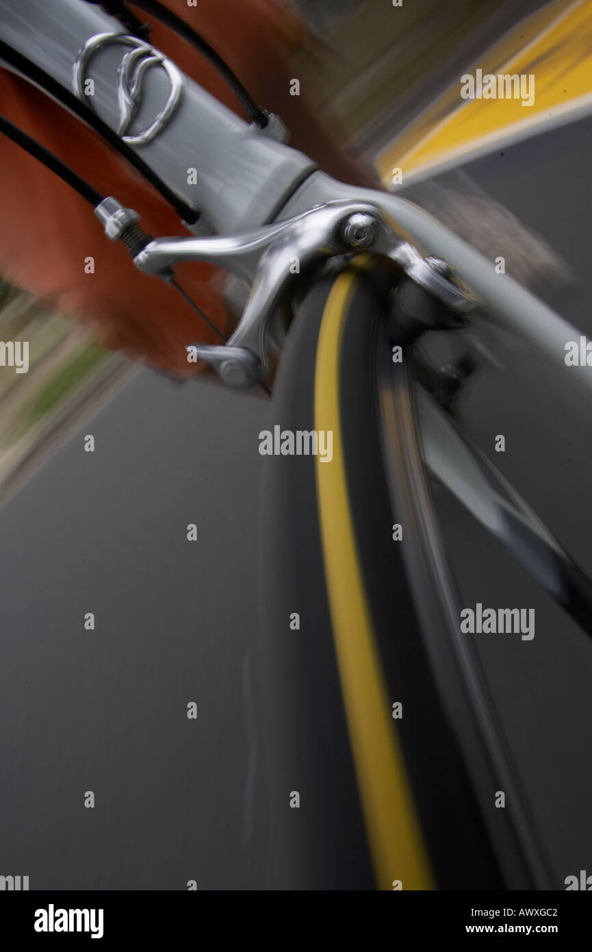 Closeup of the front wheel of a bike Stock Photo - Alamy