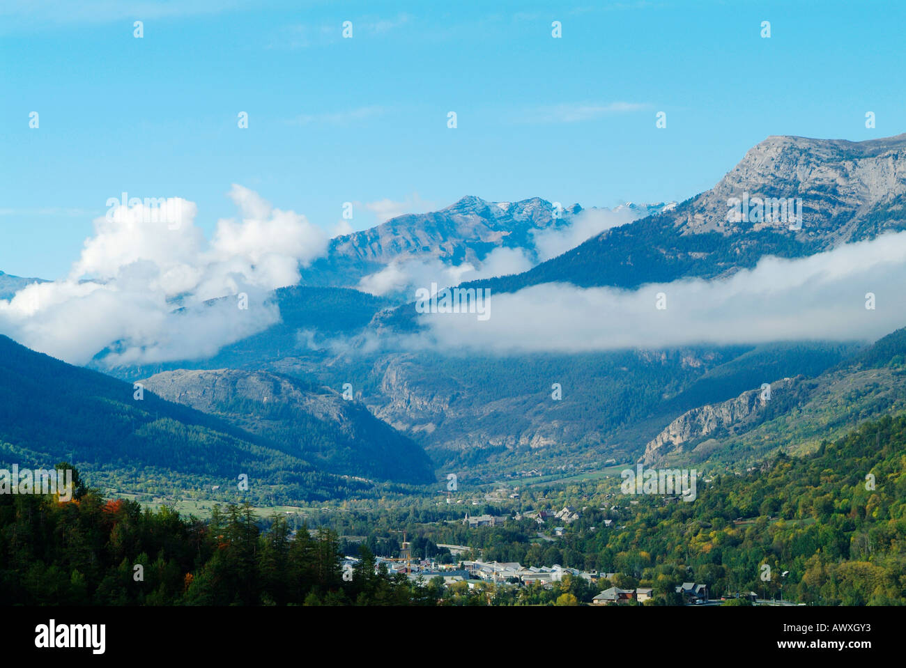 The Alps from the town of Briancon France Stock Photo - Alamy