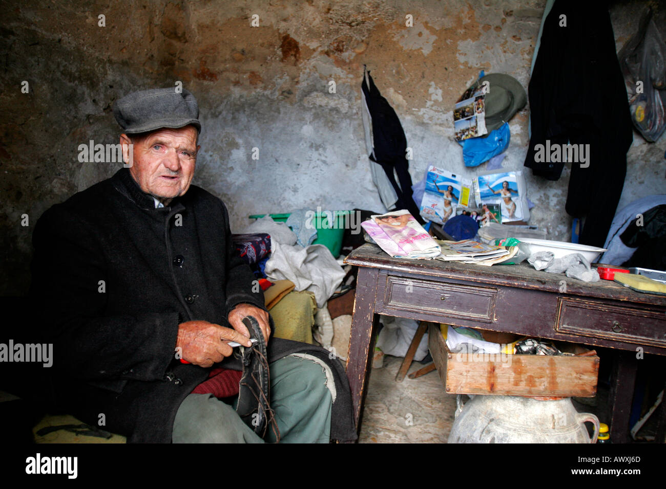 Greece cyclades sikinos old man hi-res stock photography and images - Alamy