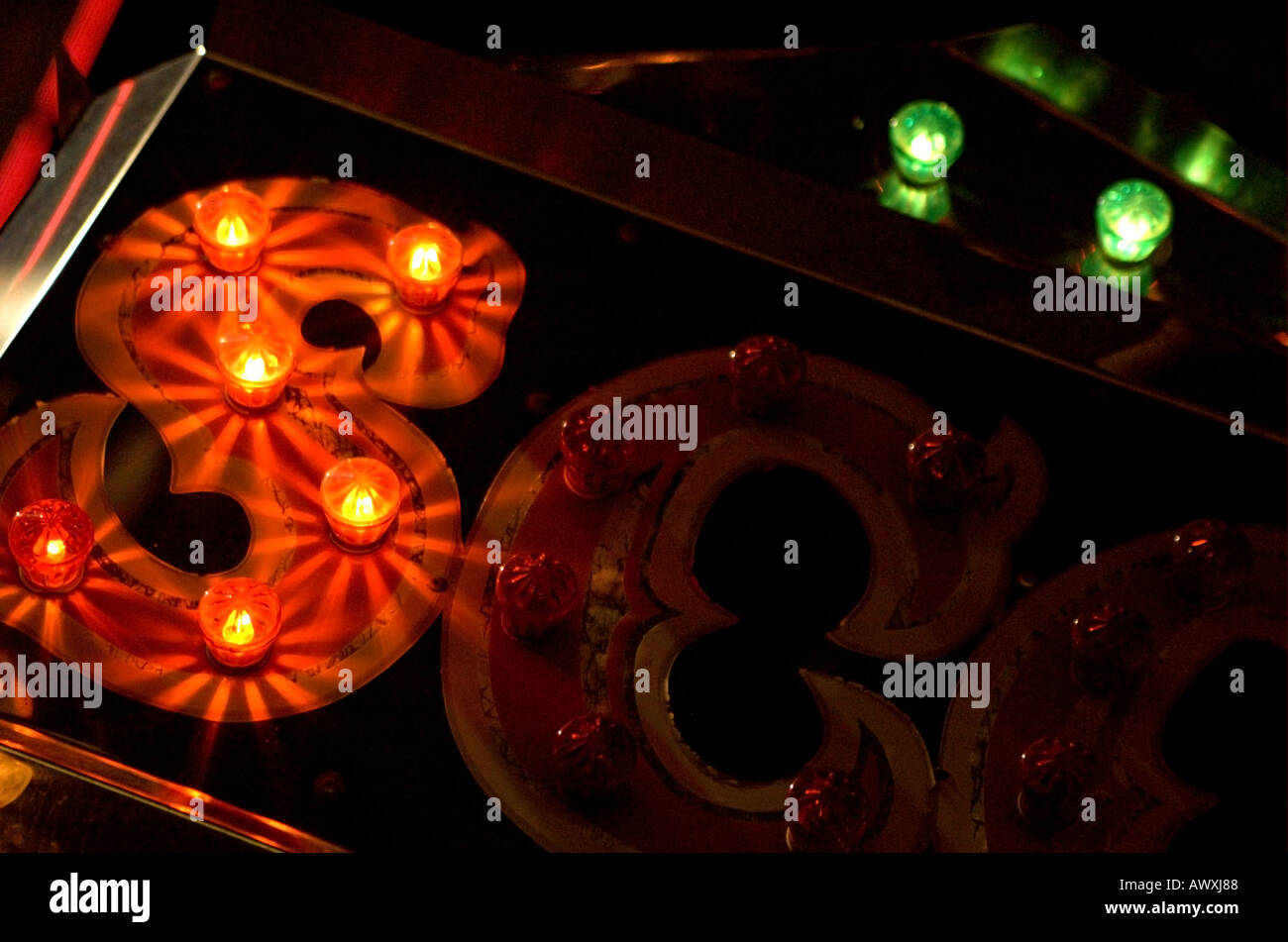 Lights on a carnival sign Stock Photo - Alamy