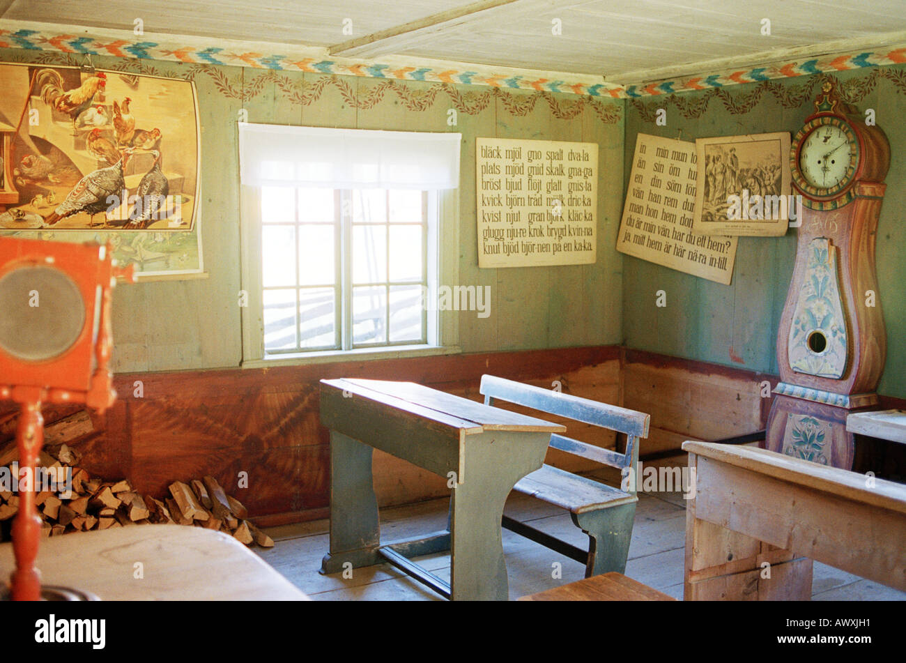 a history interior of a small school Stock Photo - Alamy