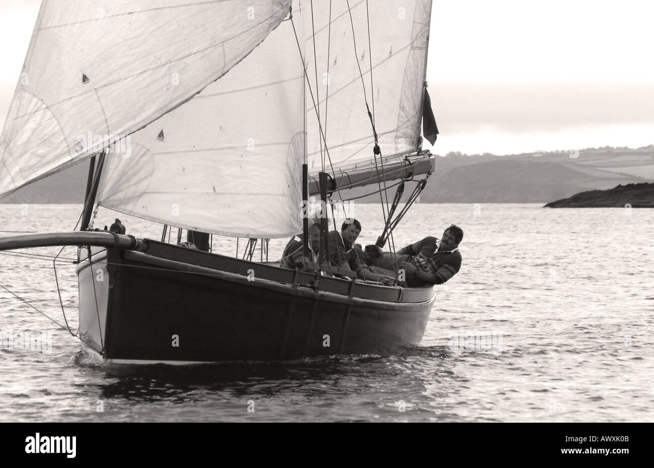Falmouth oyster working boat hi-res stock photography and images - Alamy