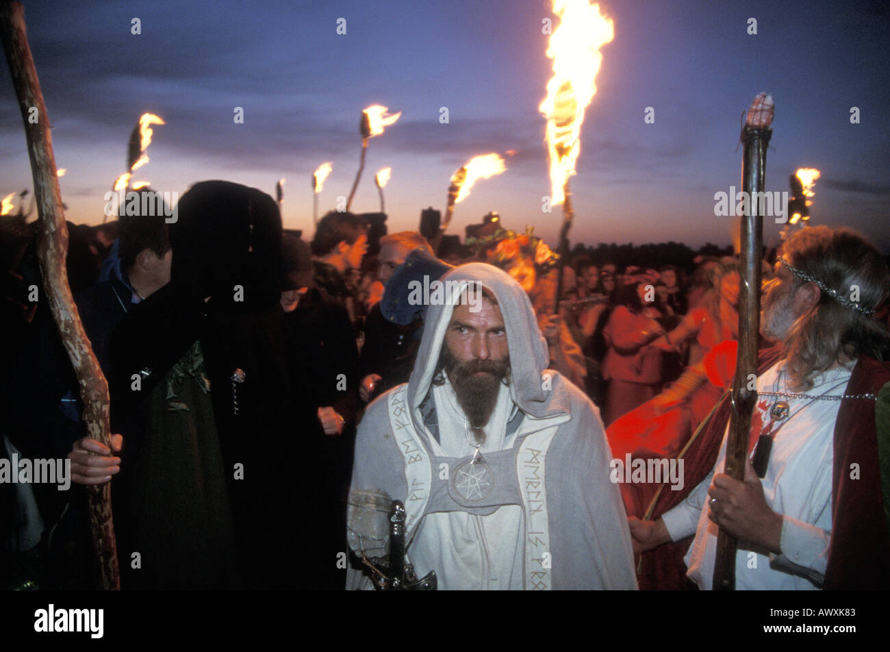 Merlin at the summer solstice at Stonehenge Stock Photo - Alamy