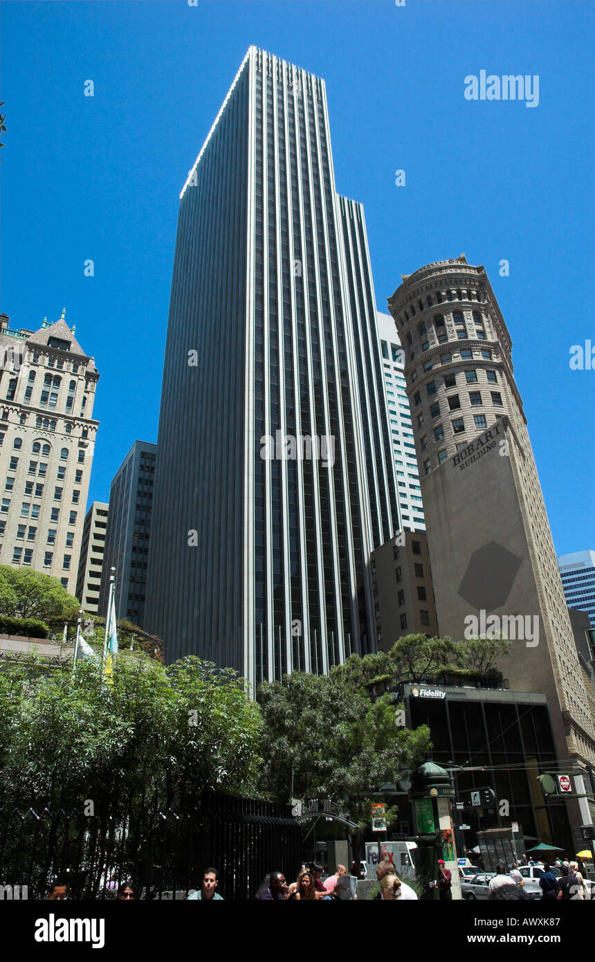Hobart building and other tall buildings in financial district of San ...