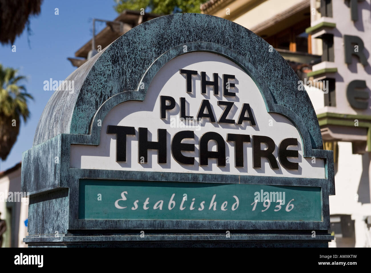 The Plaza Theatre Palm Springs California USA Stock Photo - Alamy