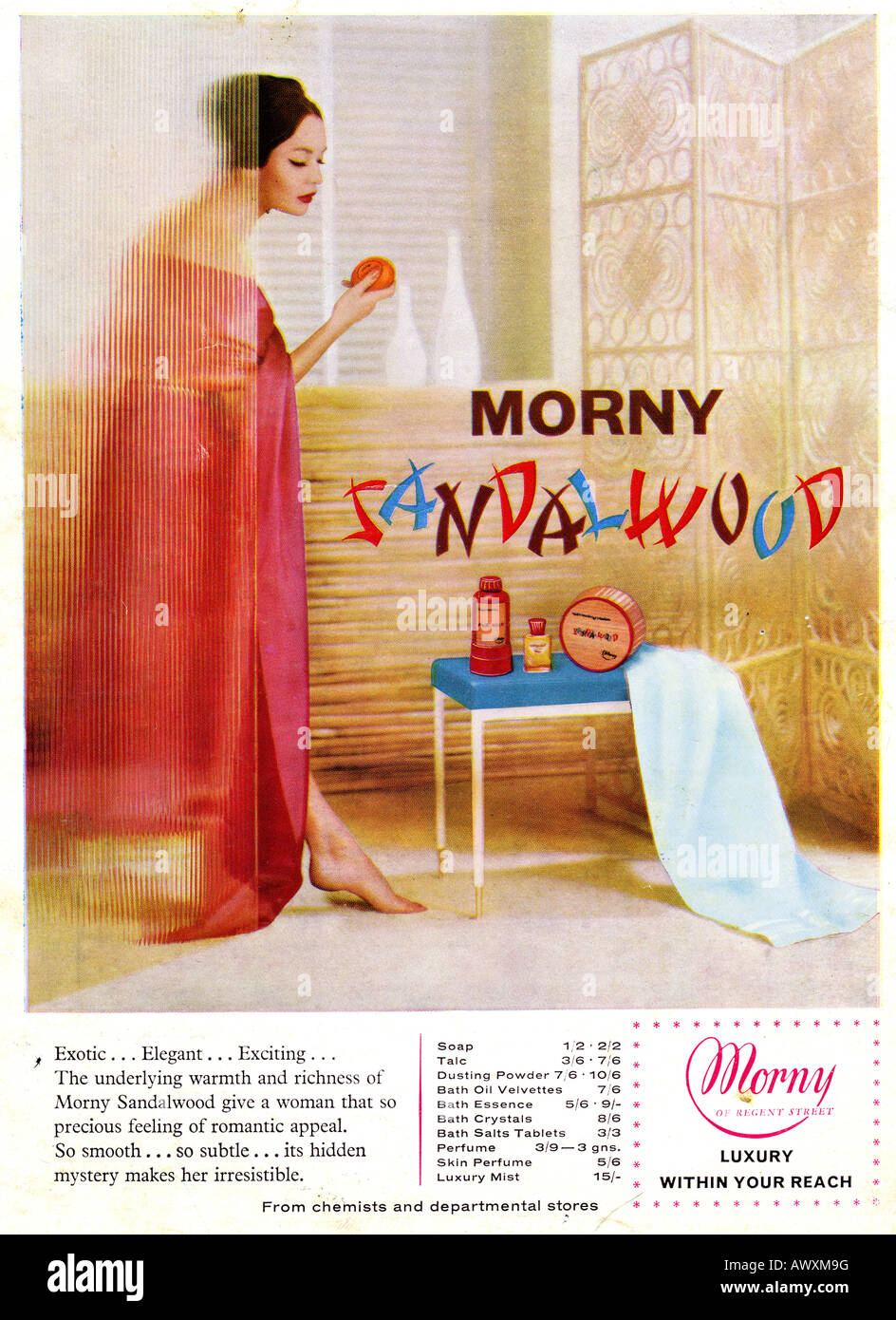Morny vintage advertisement hi-res stock photography and images - Alamy