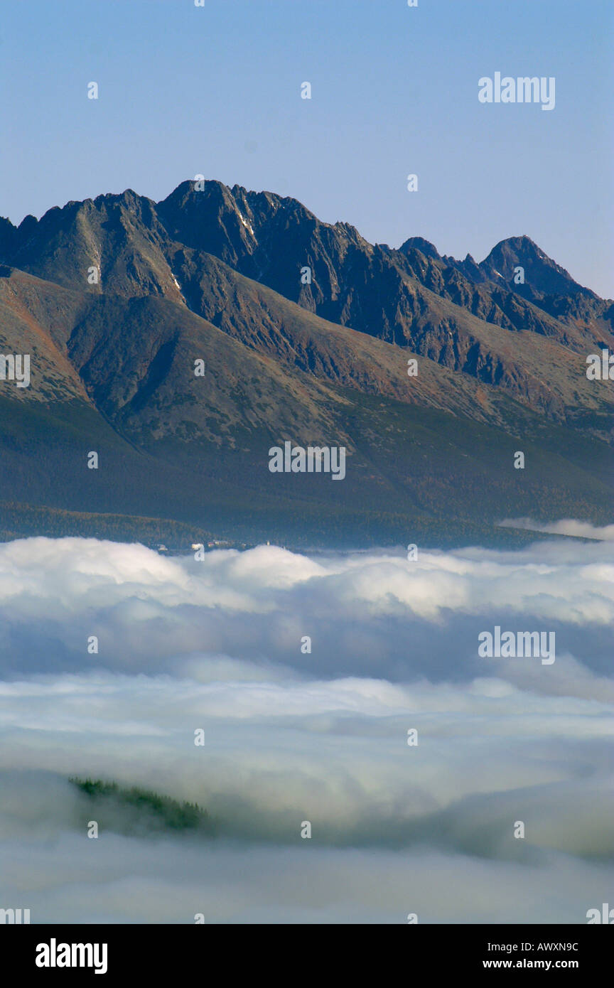 Mt. Gerlach, Vysoke Tatry High Tatras mountains from Nizke Tatry Low ...