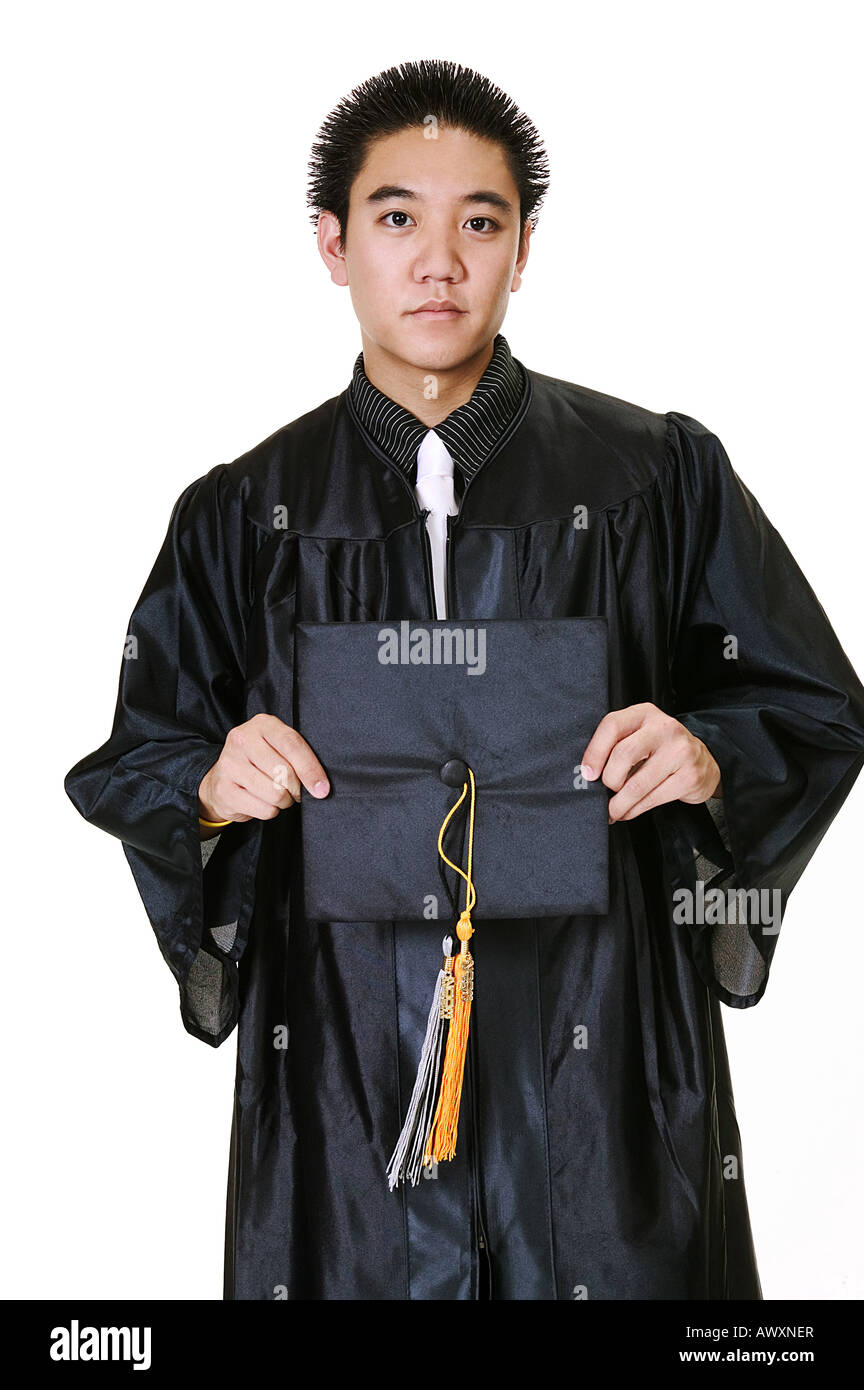 Graduate Holding Cap Stock Photo - Alamy