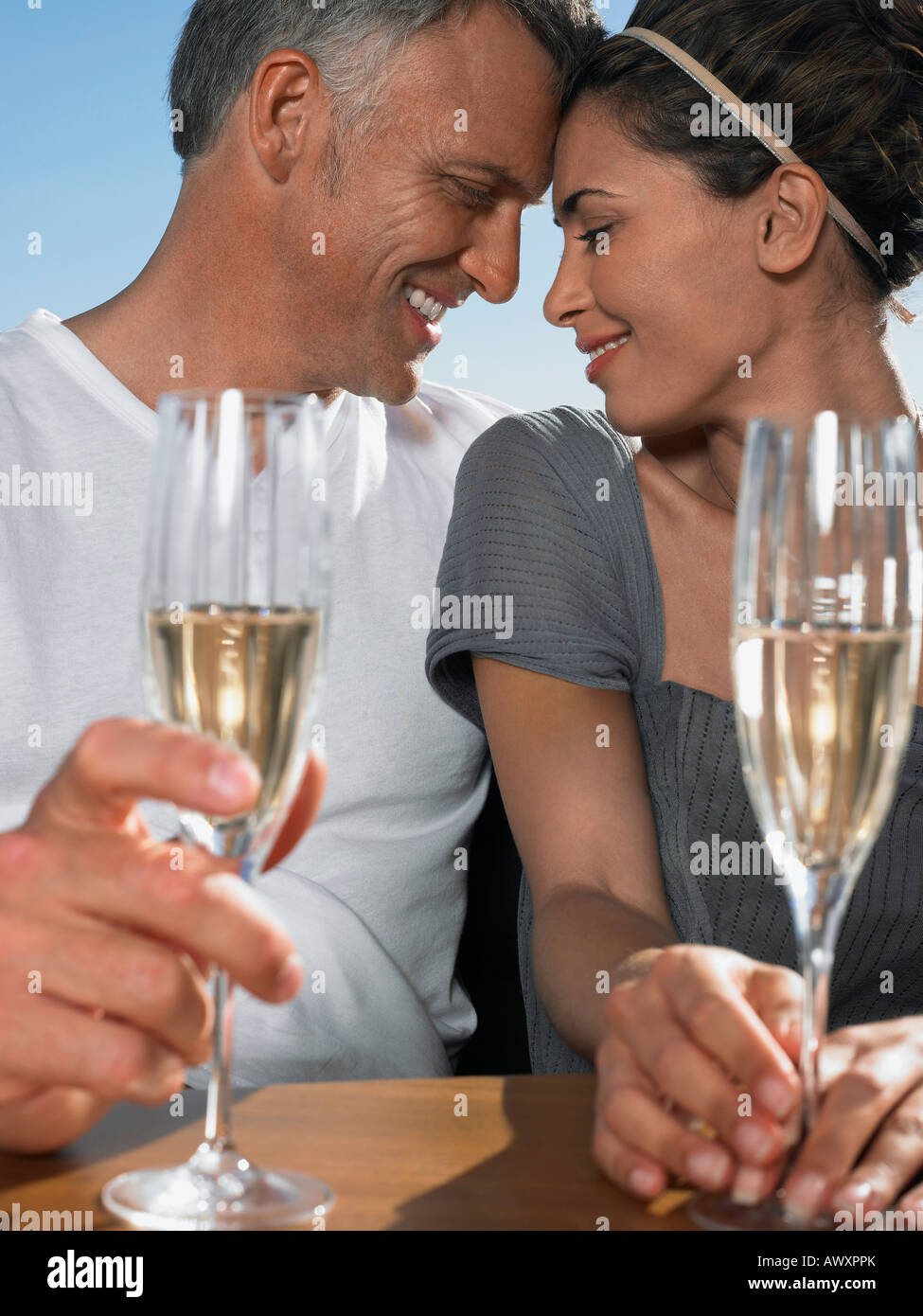 Couple Drinking Champagne Stock Photo - Alamy