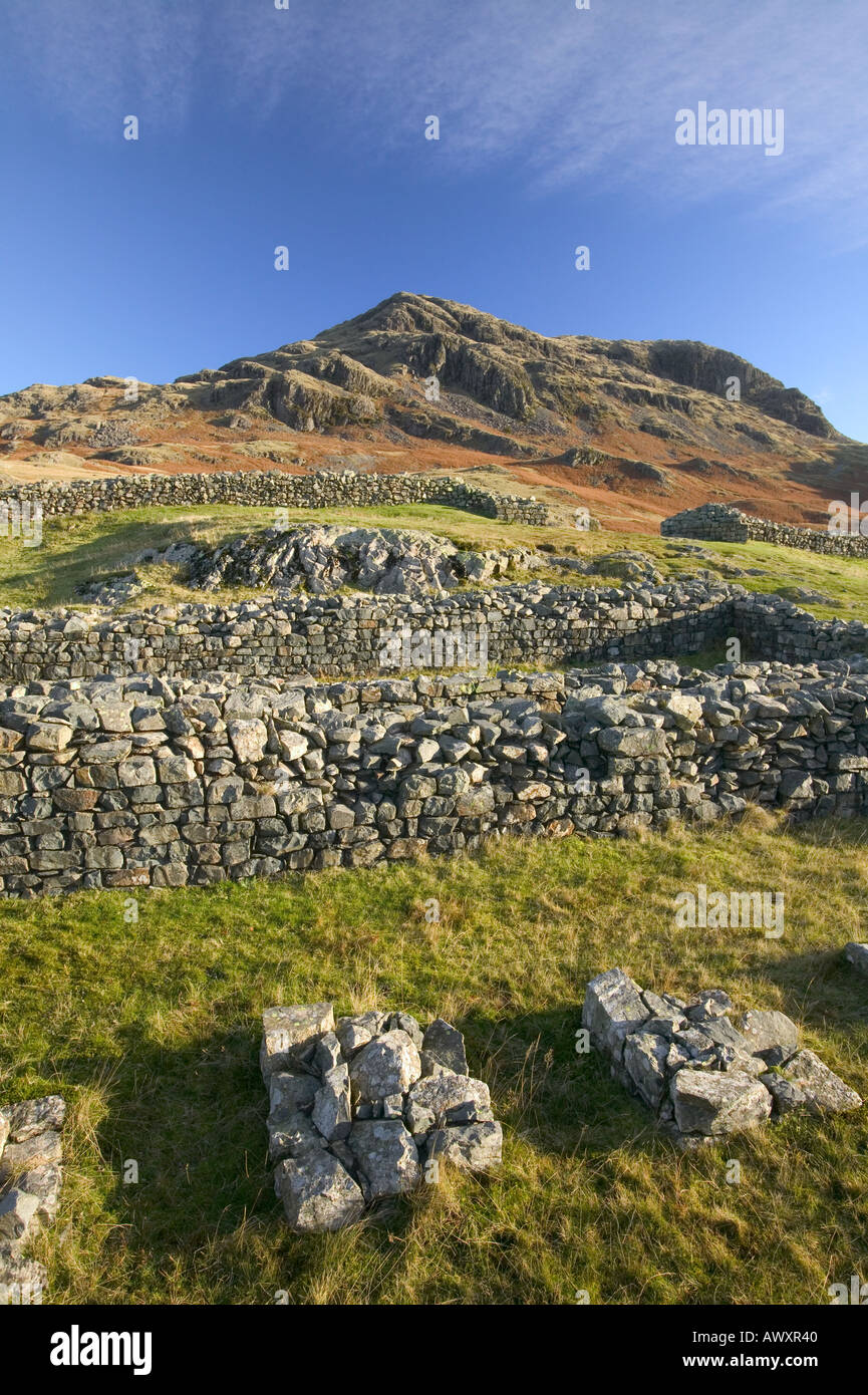 Hardknott Roman fort, Hardknoot Pass, Eskdale, Cumbria, . Lake District ...