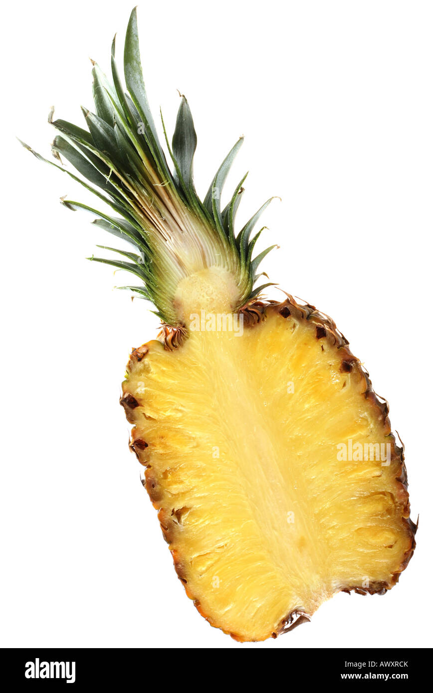 Pineapple ripe fruit isolated on white background Stock Photo - Alamy