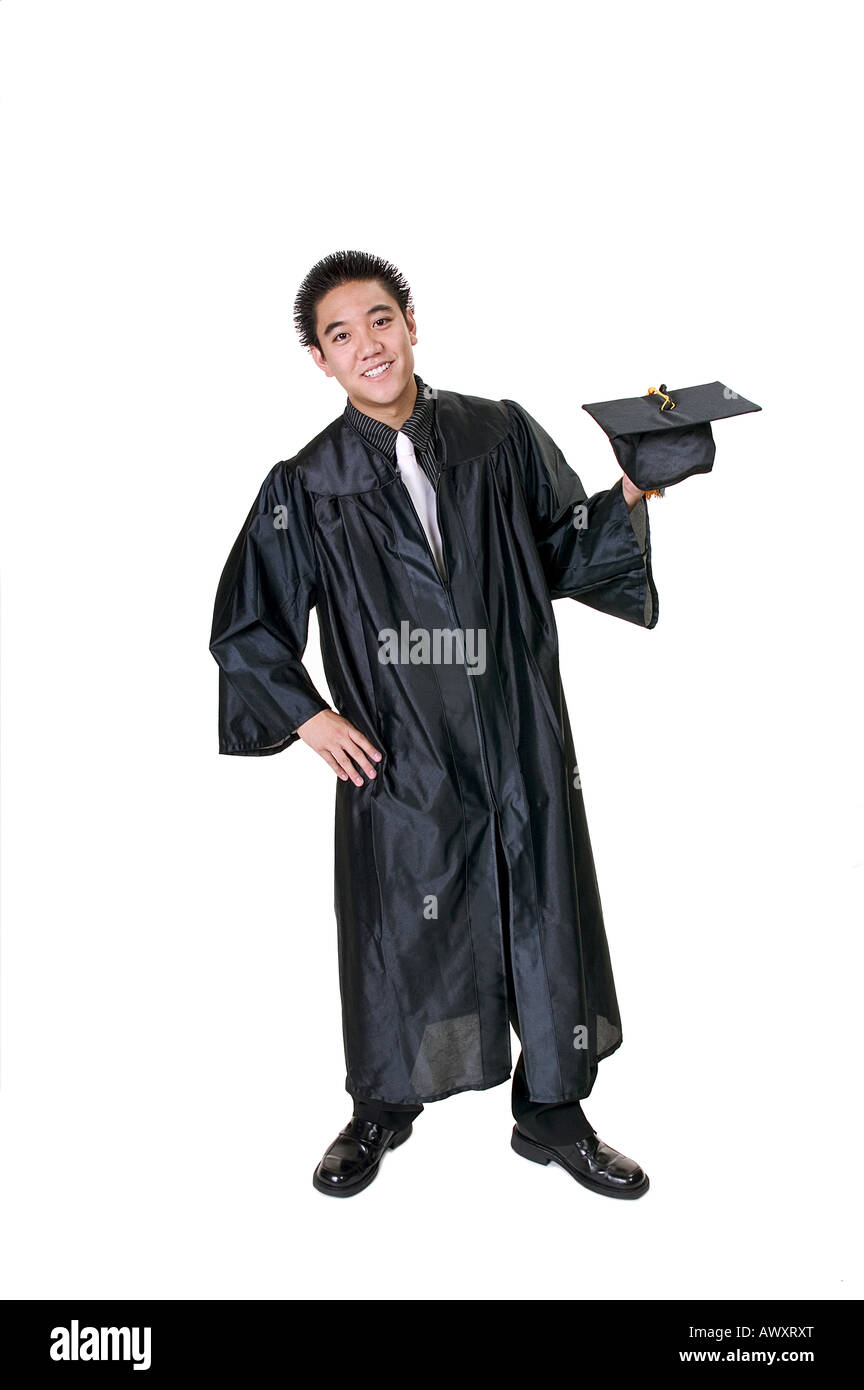 Teen graduate holding diploma hi-res stock photography and images - Alamy