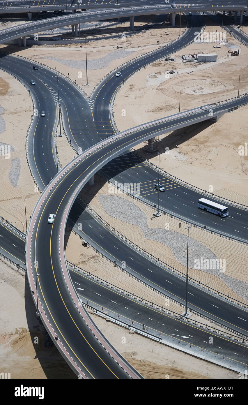 Highways crossing, elevated view Stock Photo - Alamy