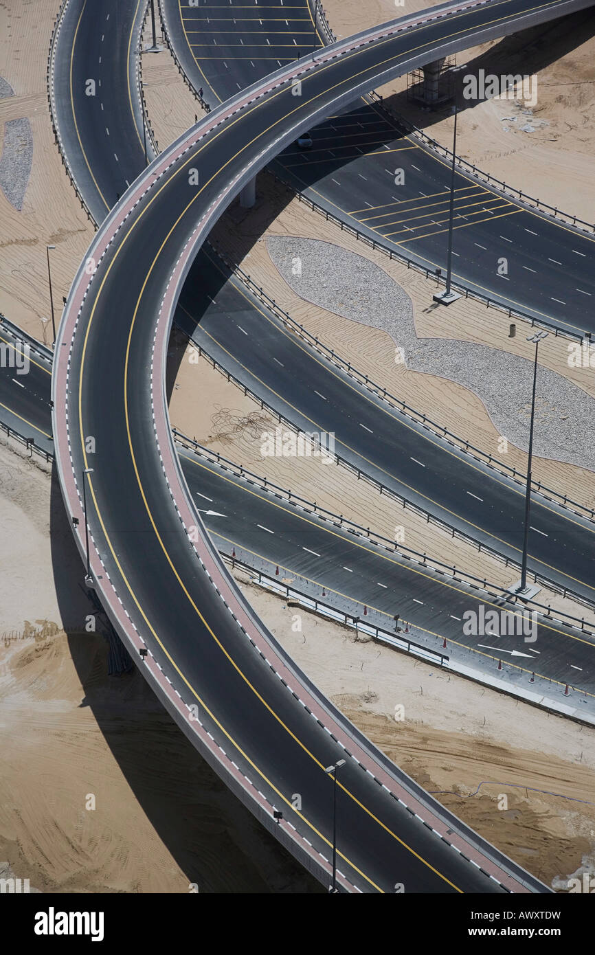 Highways crossing, elevated view Stock Photo - Alamy
