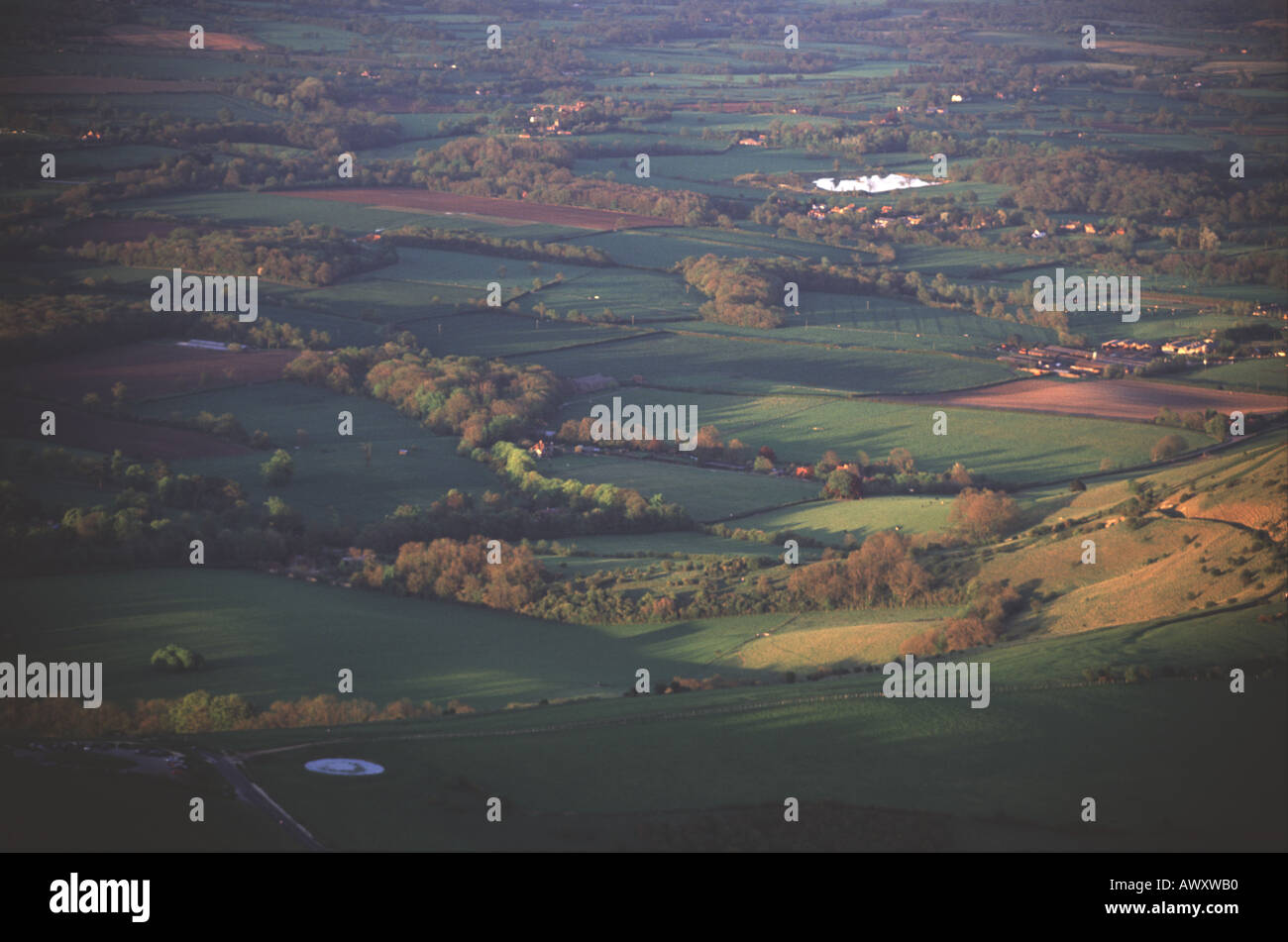 South Downs - Ditchling Beacon and the low weald beyond Stock Photo - Alamy