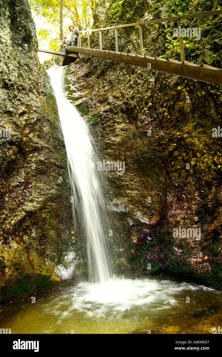 Ladders and Waterfalls of autumnal Horne Diery Gorge, Mala Fatra ...
