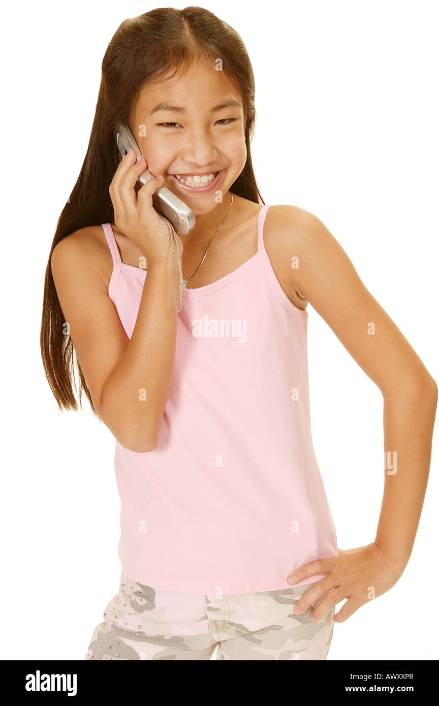 Tween girls phone hi-res stock photography and images - Alamy