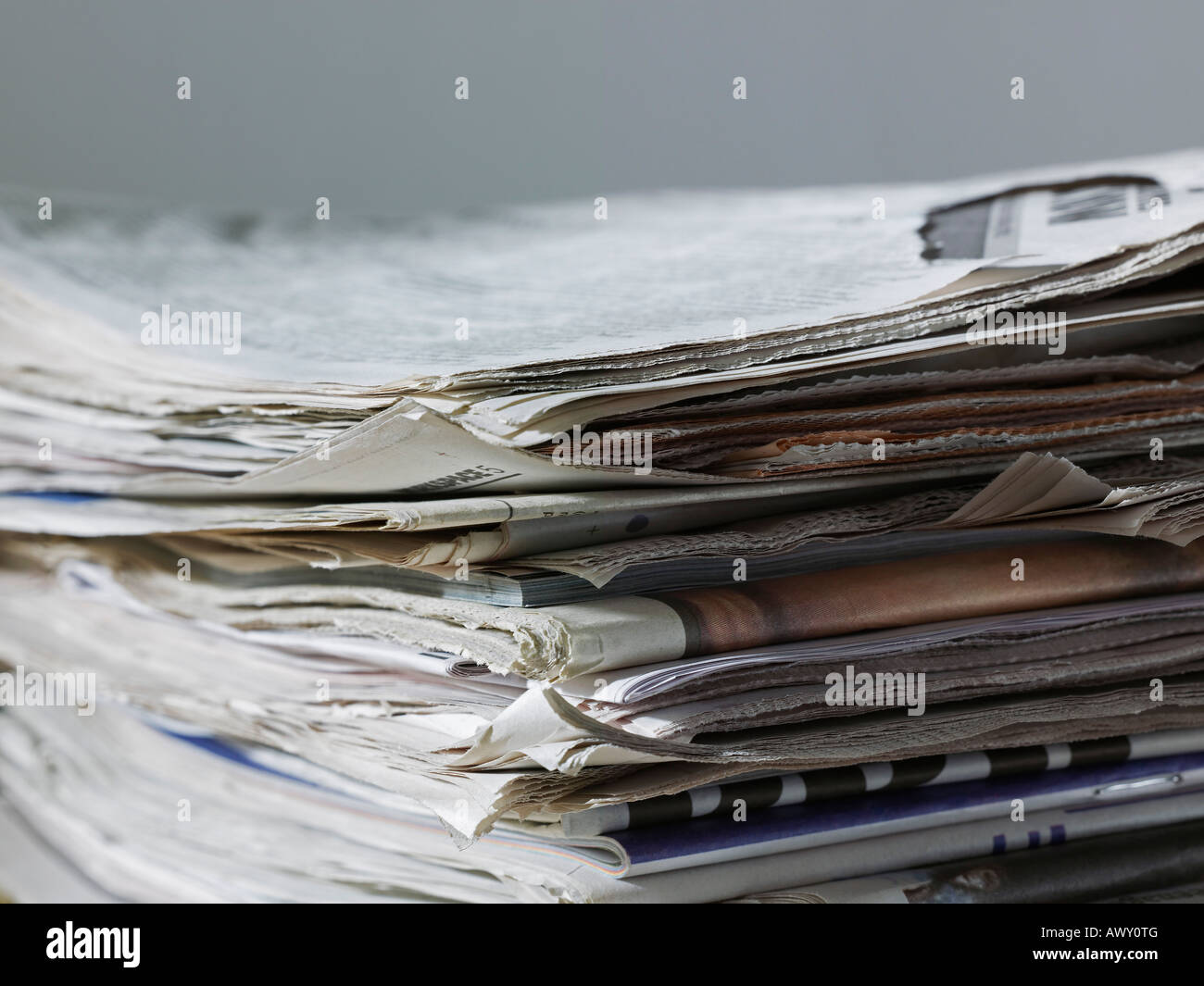 Stack of newspapers, close up Stock Photo - Alamy