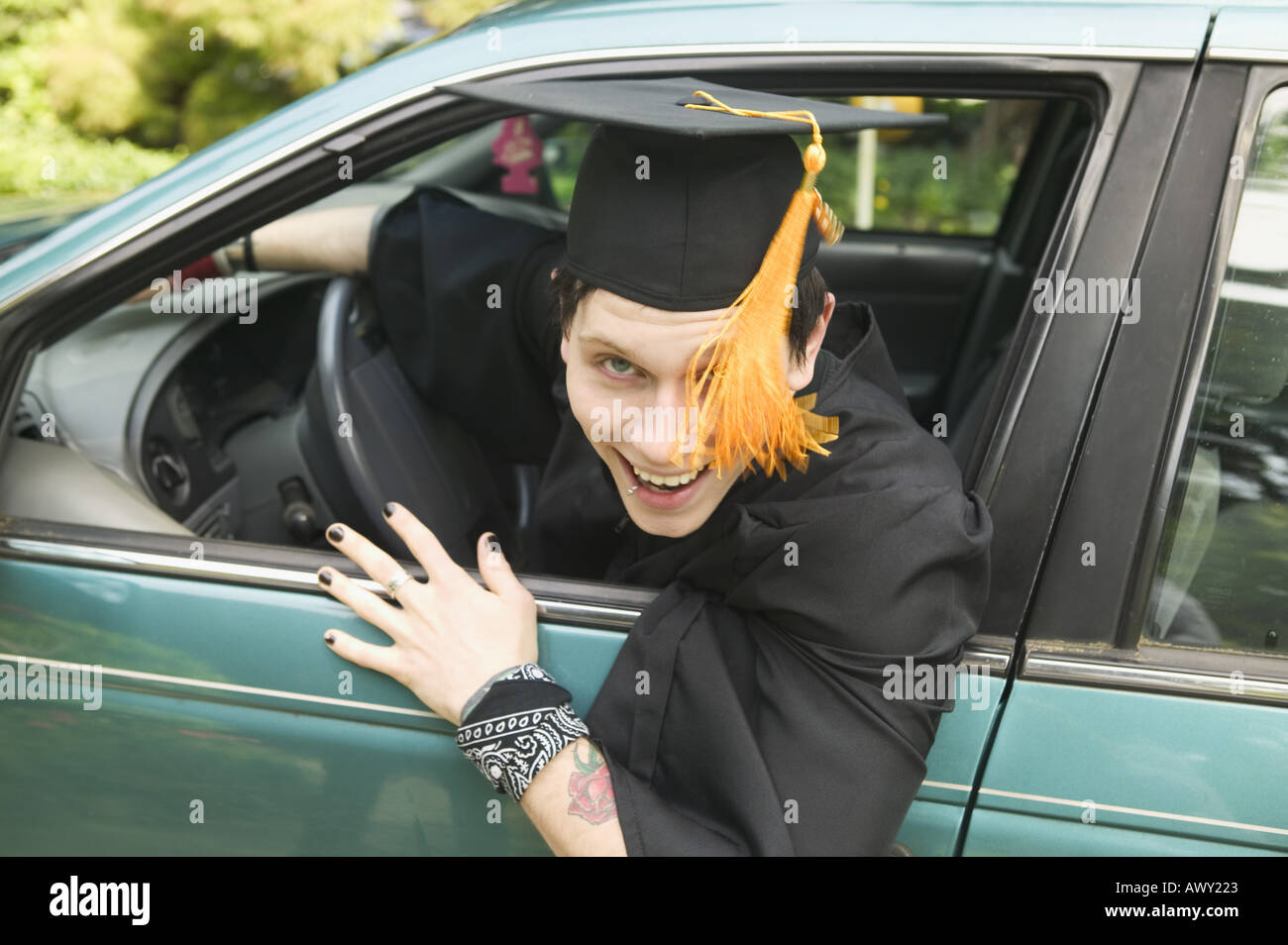 Driver wearing cap hi-res stock photography and images - Alamy