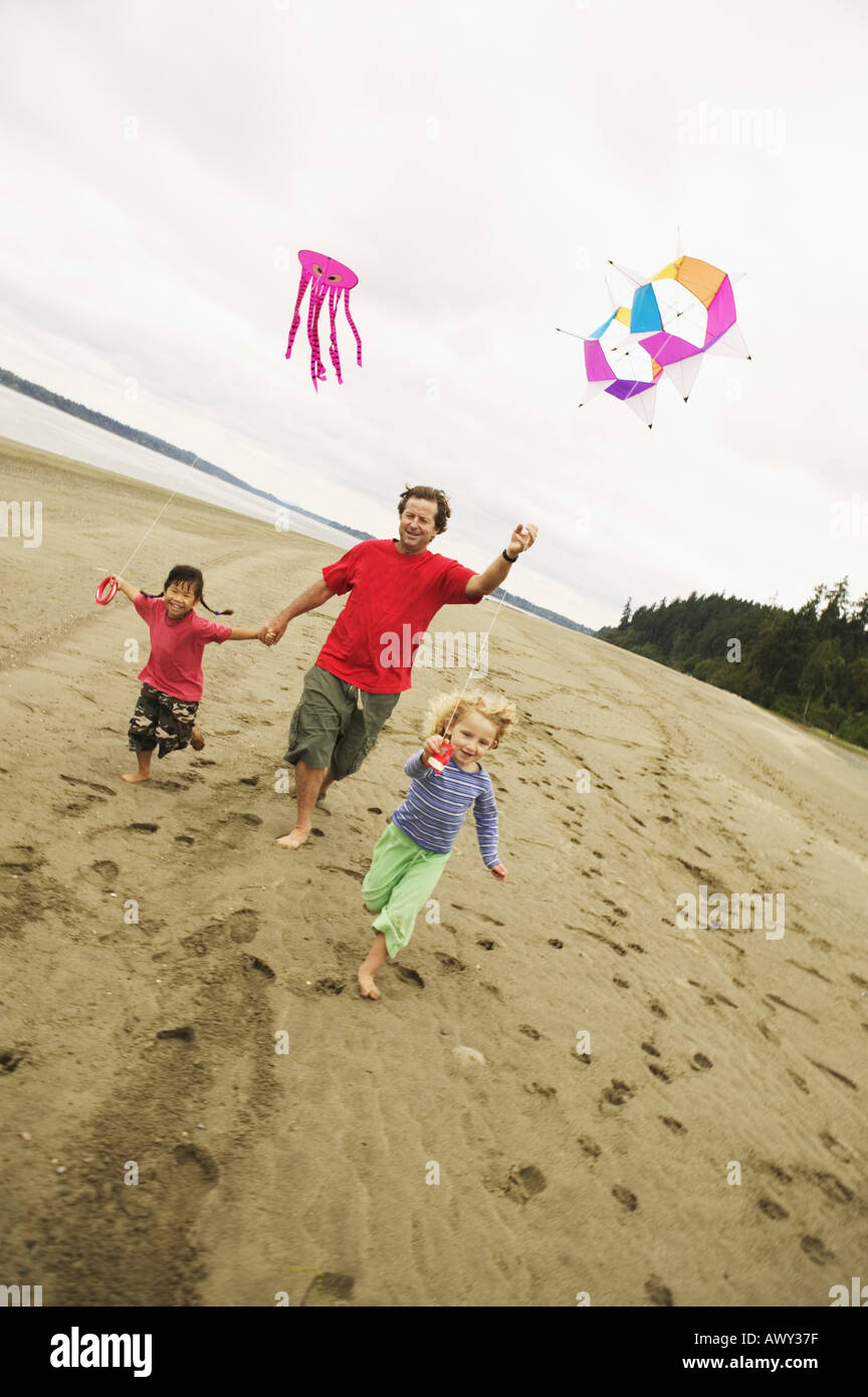 Families Flying Kites