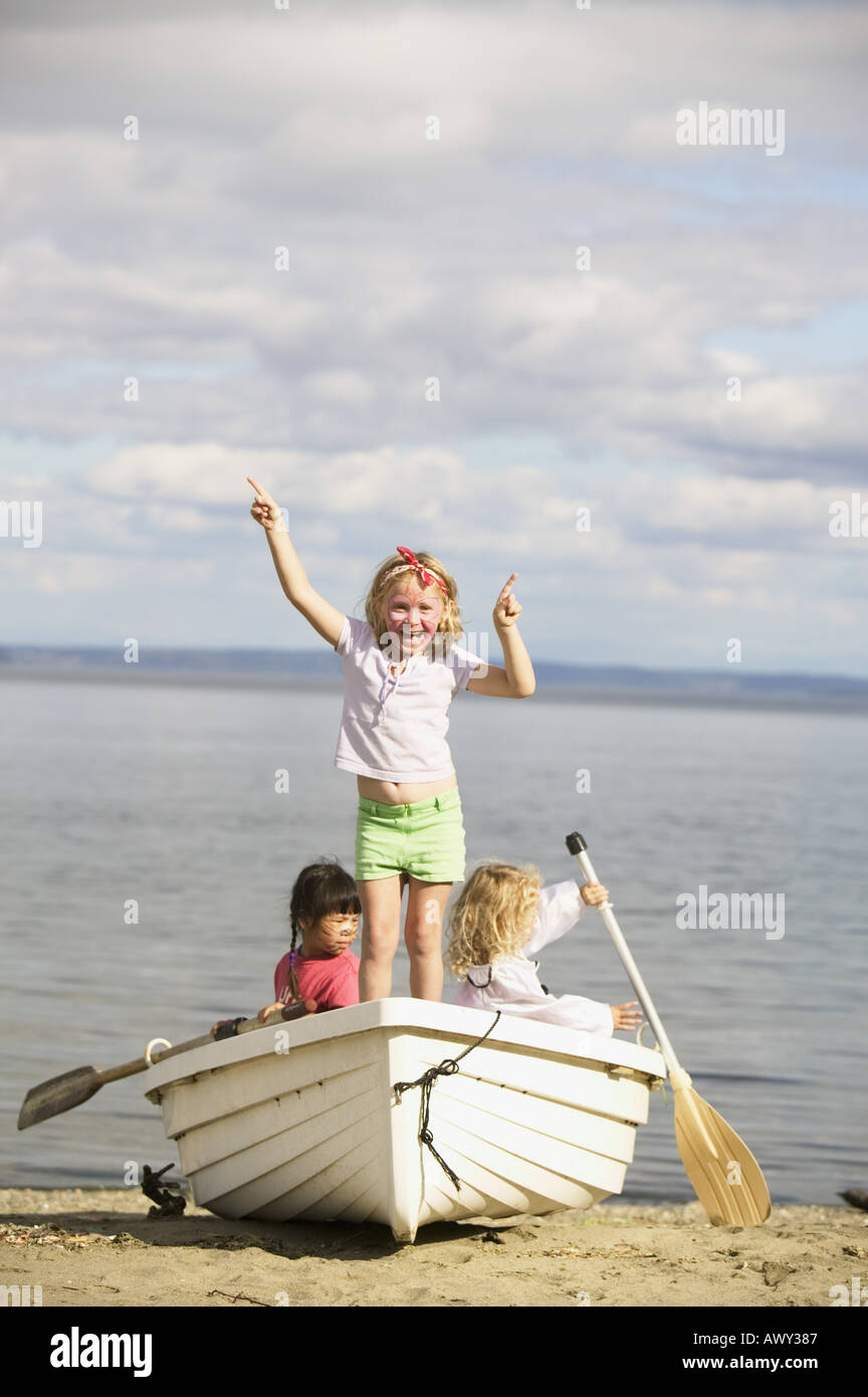 Children playing with boats hi-res stock photography and images - Alamy