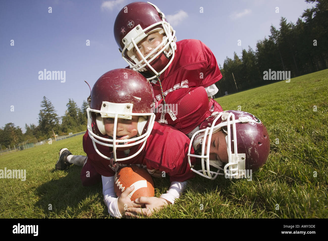Little Kids Playing American Football