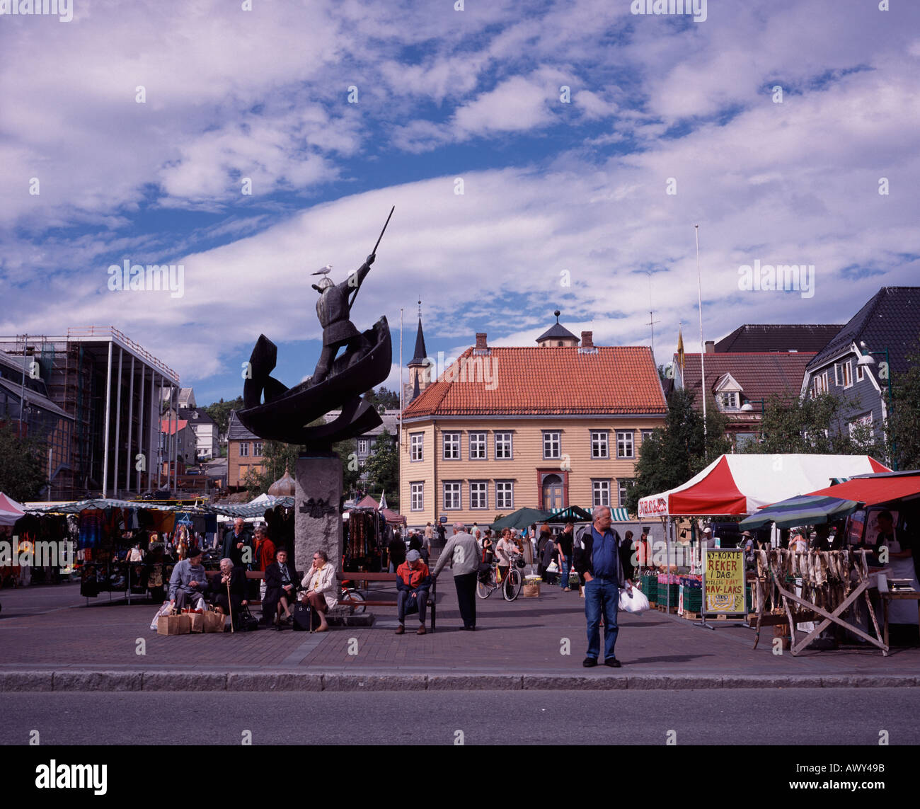 Town centre Tromso Norway Stock Photo - Alamy