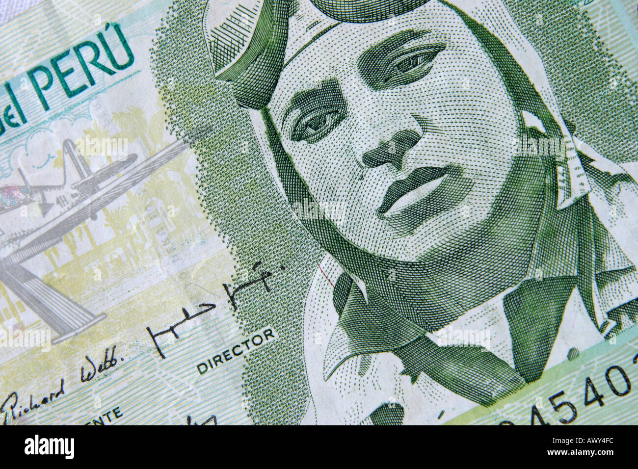 Peru Sol bank note Stock Photo - Alamy