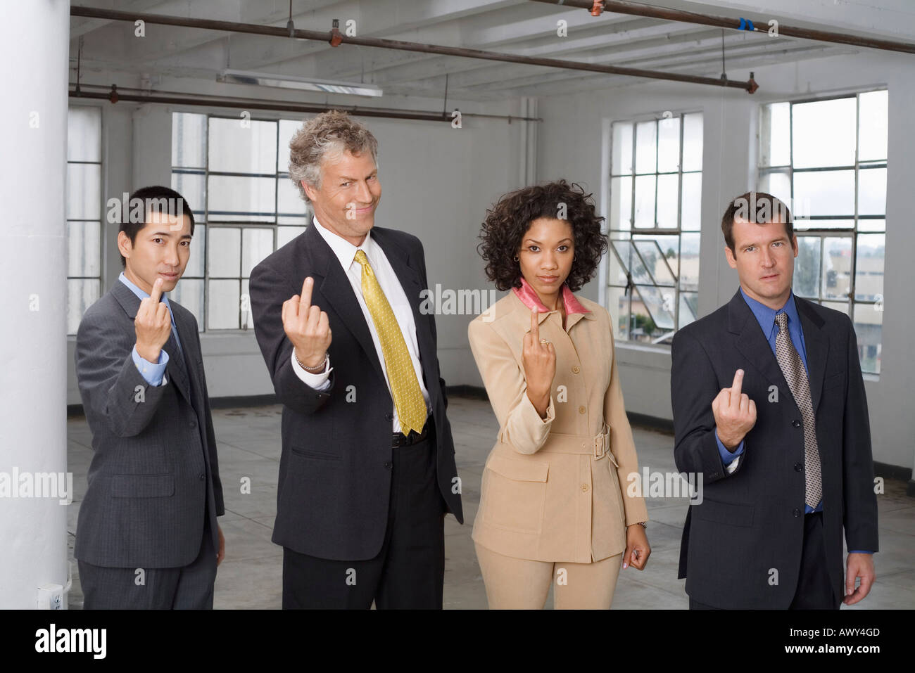 Man woman side by side office grumpy hi-res stock photography and ...