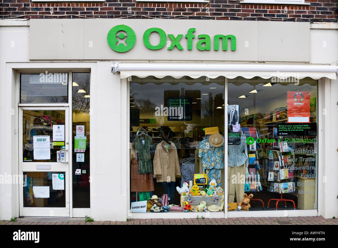Front elevation of Oxfam charity shop in Rustington, West Sussex ...