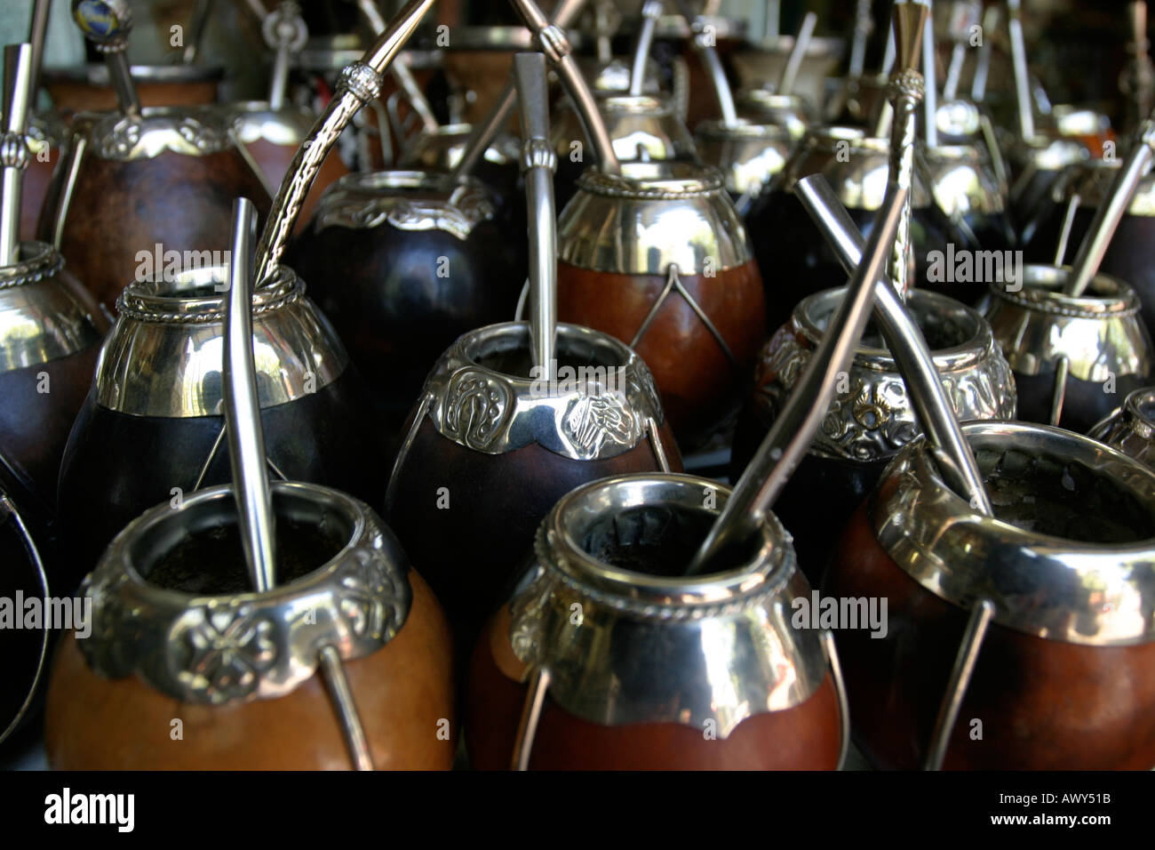 Mate tea cups Argentina Stock Photo - Alamy