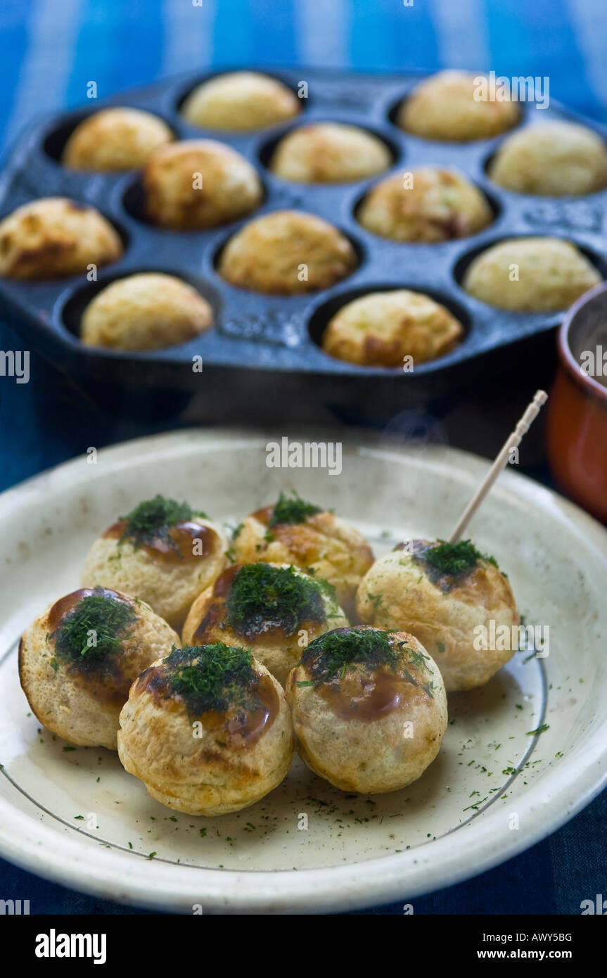 Fried octopus dumplings Stock Photo - Alamy