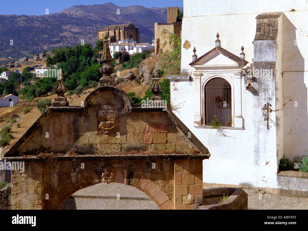 Traditional stone arch in Ronda one of the famous White Towns in ...