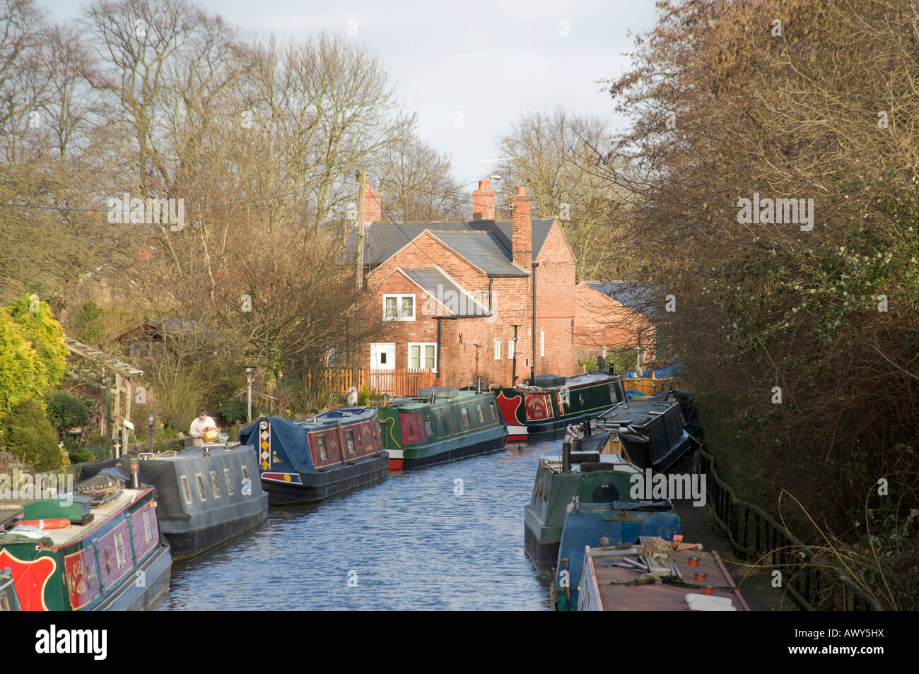 The grand union canal hatton locks warwick warwickshire england uk ...